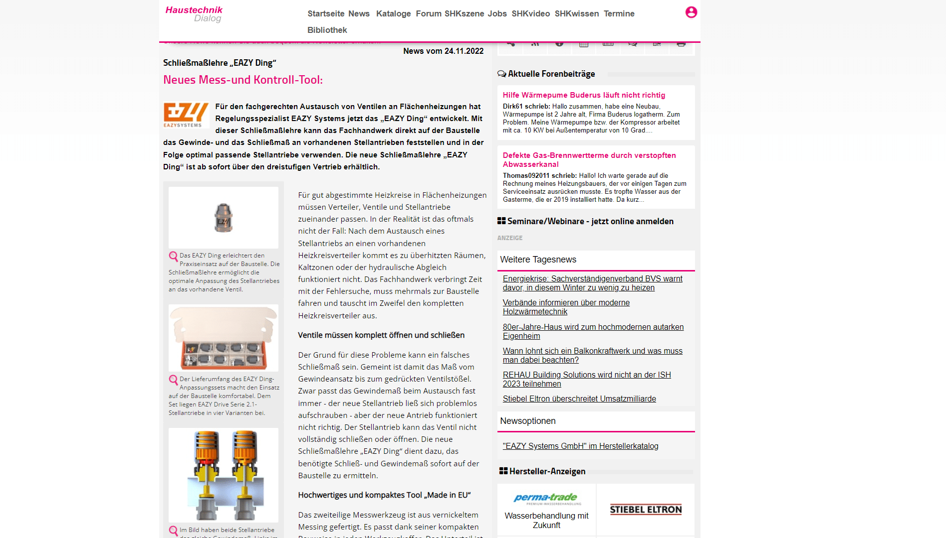 Schließmaßlehre „EAZY Ding“: Neues Mess-und Kontroll-Tool - EAZY Systems