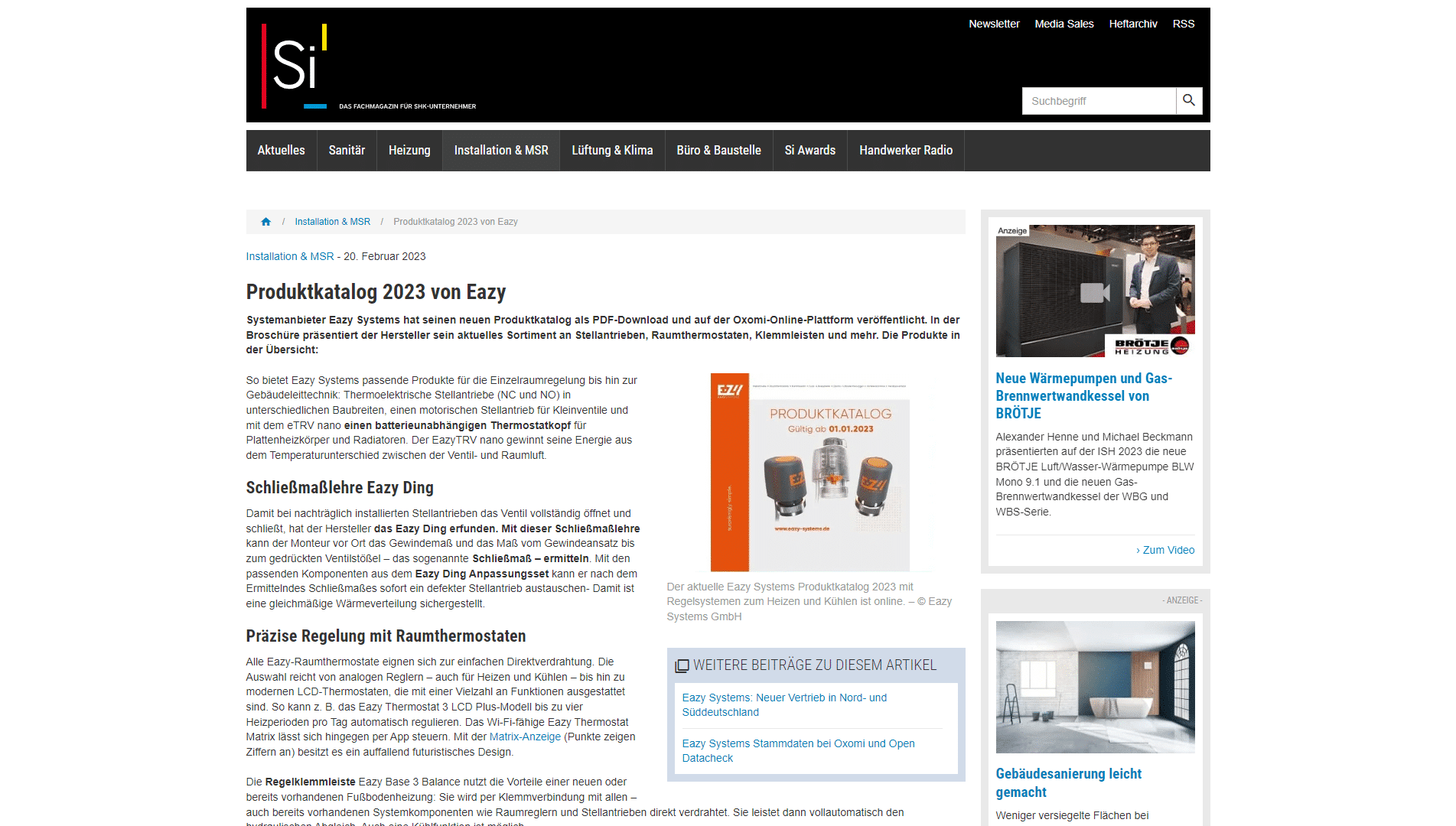 EAZY's Product Catalogue 2023 - EAZY Systems